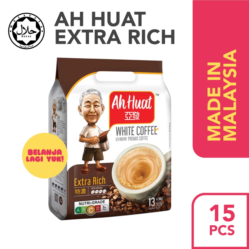 Jual KOPI AH Huat White Coffee Malaysia Extra Rich Lebih Kaw /Ahuat ...