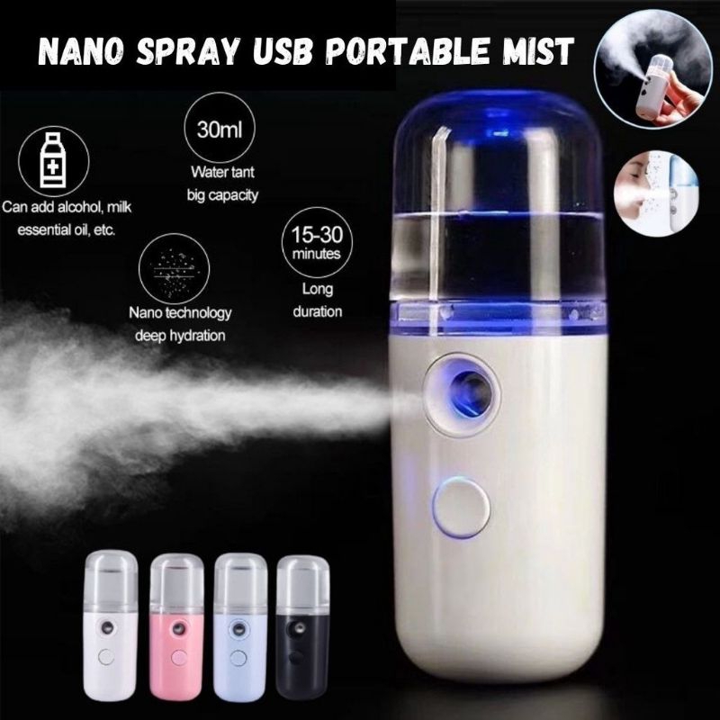 Jual INJOYMART | Nano spray portabel / Mist sprayer perawatan wajah pelembab wajah mini USB ...