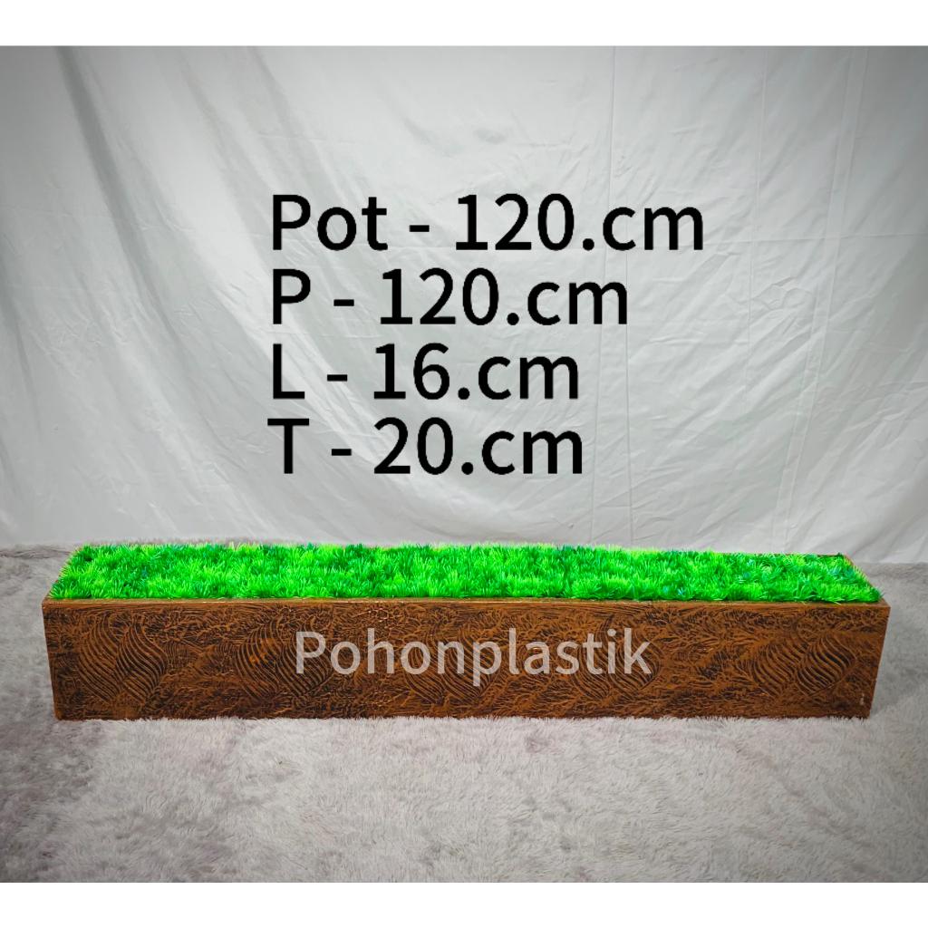 Jual pot partisi persegi panjang 50cm - 75cm - 100cm - 120cm / Vas ...