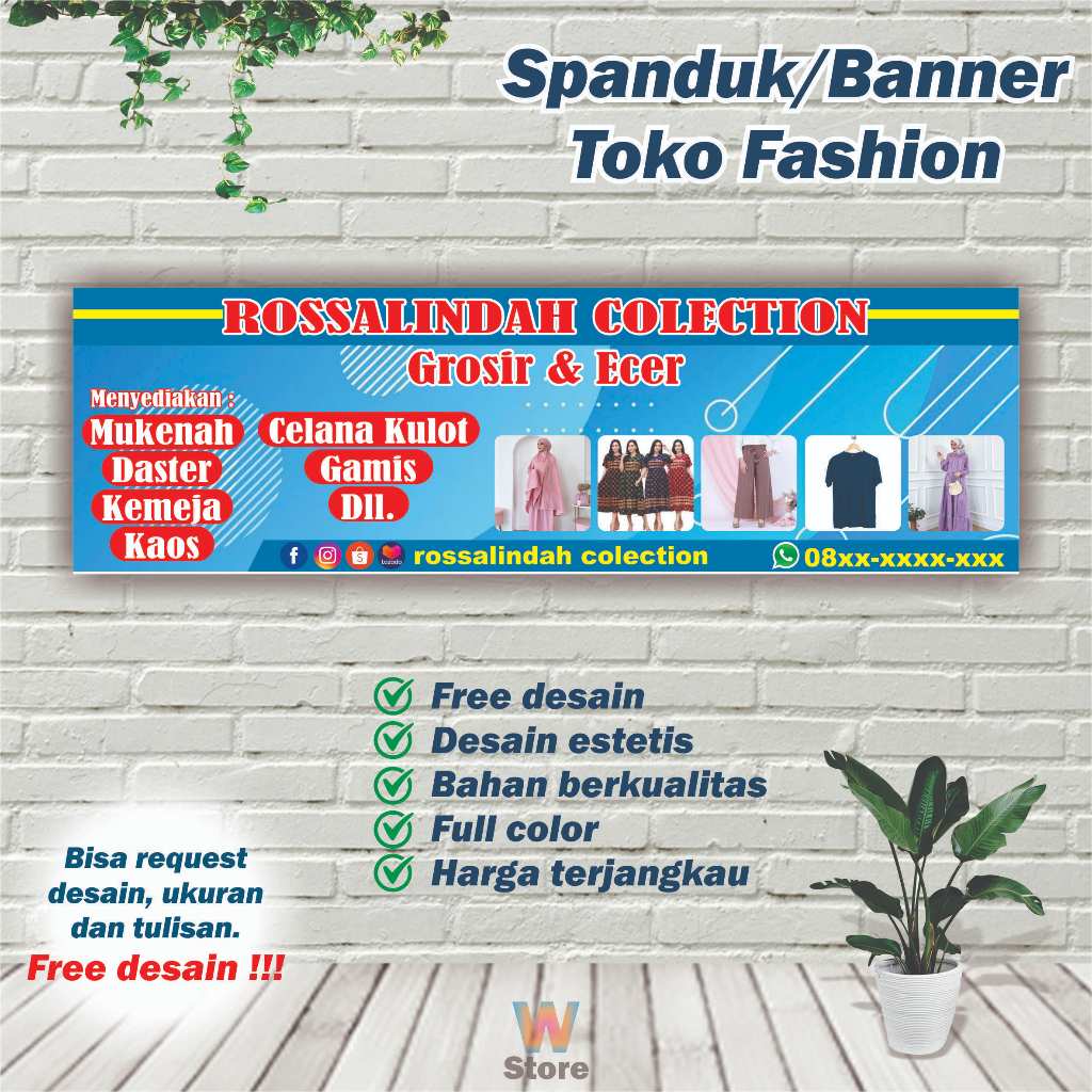 Jual CETAK SPANDUK/BANNER/BACKDROP, Jualan Olshop, Toko Fashion ...