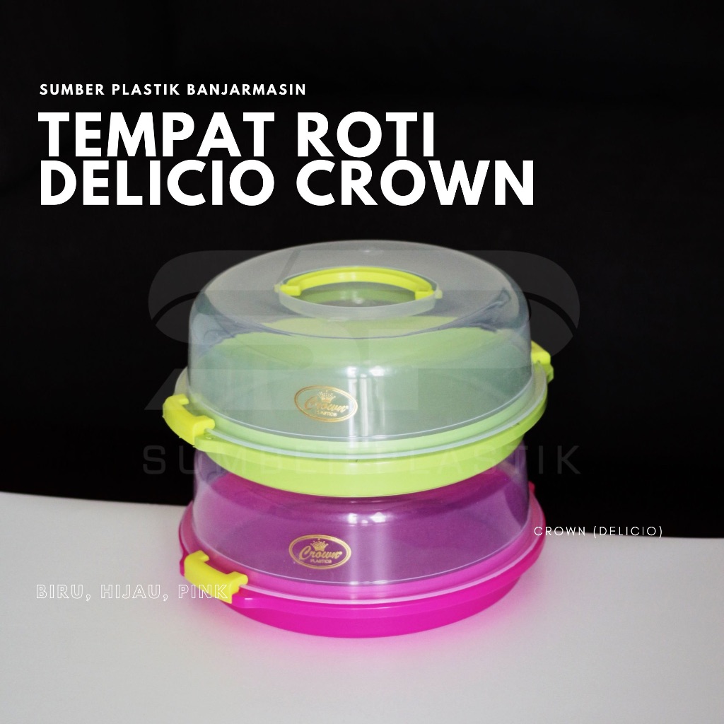 Jual Crown Wadah Roti Delicio Tempat Bulat Penyimpanan Makanan Kue Bolu ...