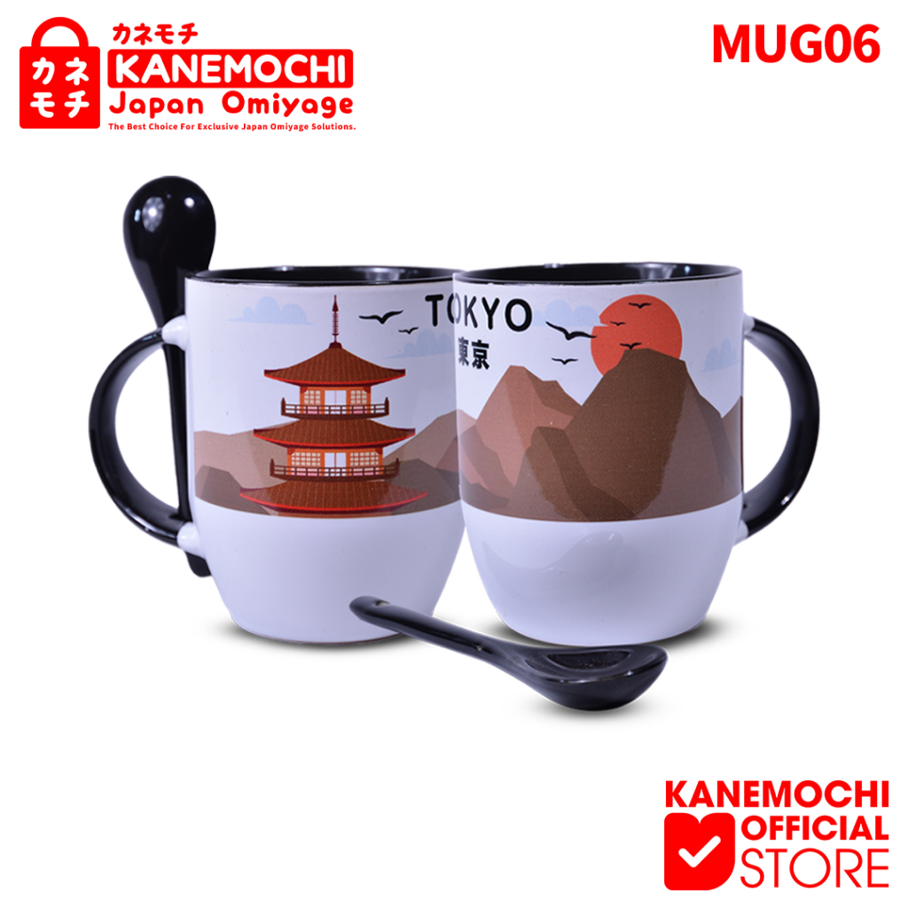 Jual KANEMOCHI MUG KERAMIK + SENDOK (SET)- SOUVENIR PREMIUM KHAS JEPANG ...