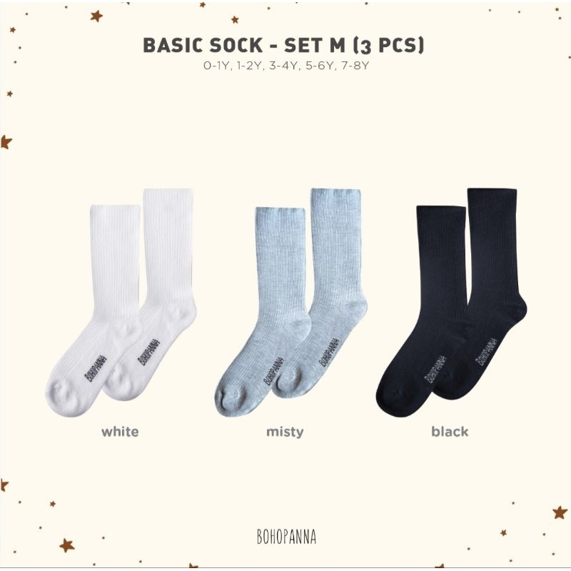 Jual bohopanna - basic sock set New colour (kaos kaki) | Shopee Indonesia