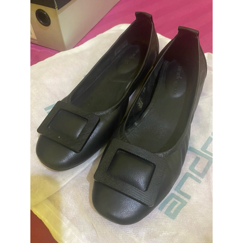Jual Sepatu Flat Shoes Andrew Wanita Black Original Store | Shopee ...
