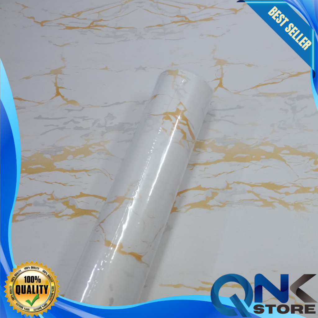Jual Wallpaper Dinding Motif Marmer 45cm x 5m Royal Gold Wallpaper ...