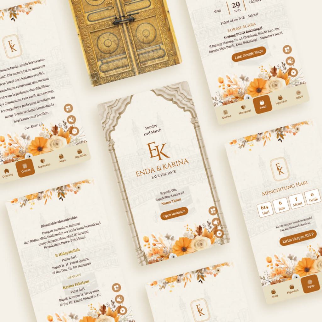 Jual UNDANGAN DIGITAL WEBSITE INVITATION - WEDDING - TEMA ISLAMIC ...