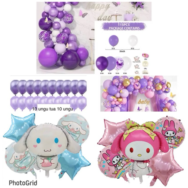 Jual PAKET BALON SET princess sofia UNGU PINK GOLD chrome pastel/ balon ...