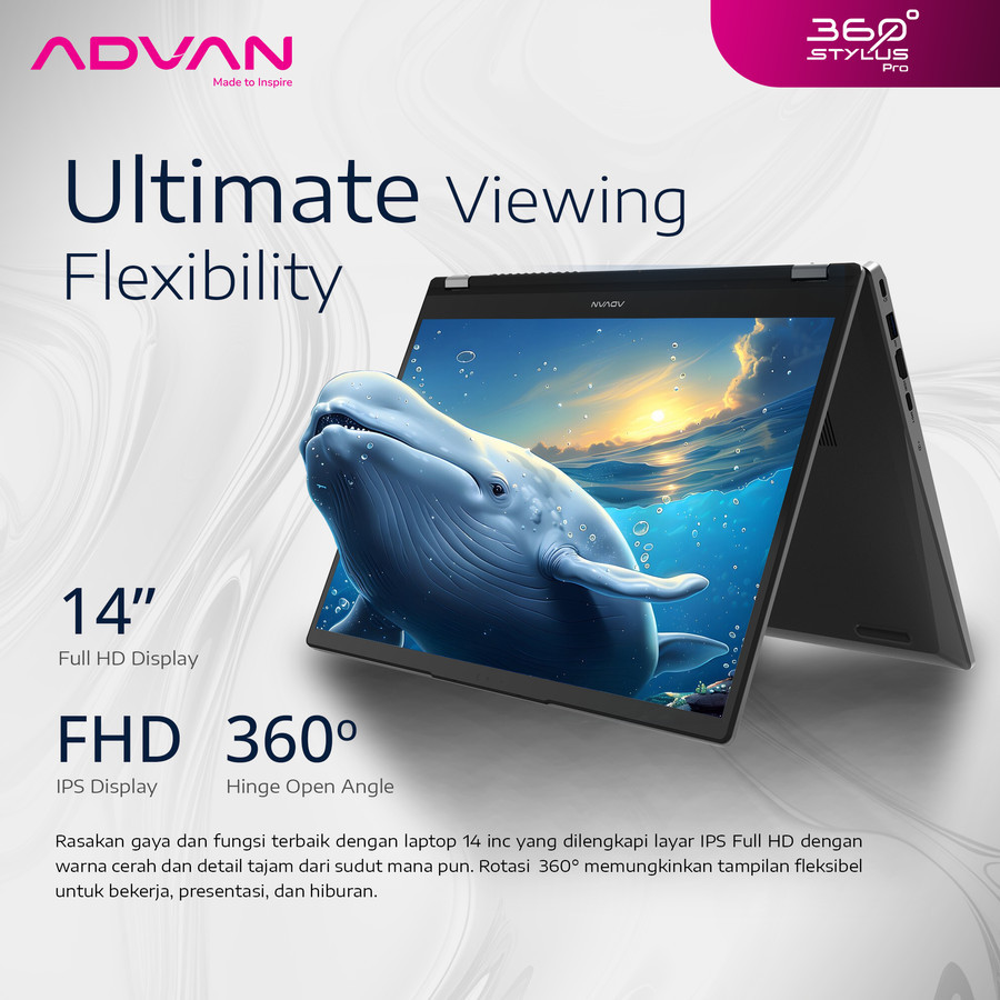 Jual [FREE Stylus]ADVAN 360 Pro Intel Core i3 1215U RAM16GB SSD1TB 14 ...