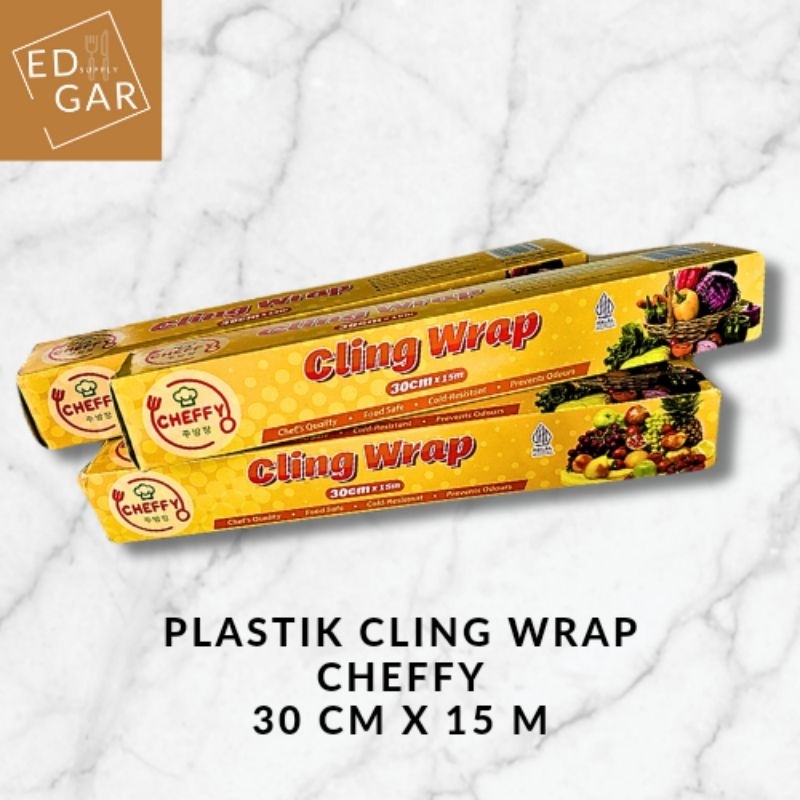 Jual plastik cling wrap cheffy 30 cm x 15 m / plastik wrap / plastik ...