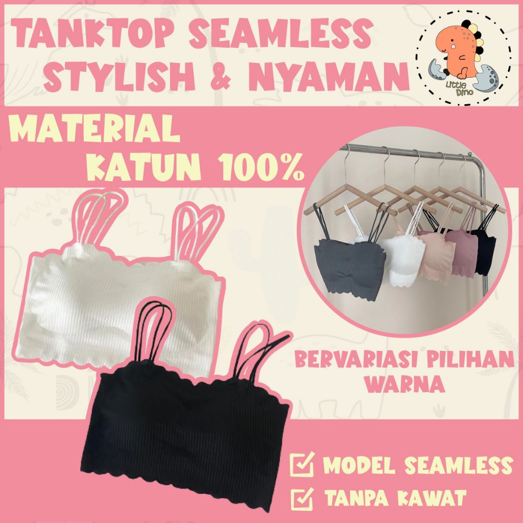 Jual Kemben Bra Seamless Korean Tank Top Bralette Pakaian Dalam Wanita ...