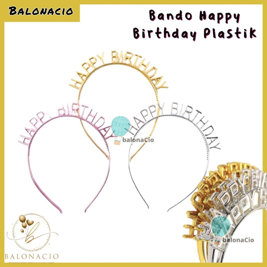 Jual Head Band Happy Birthday Bando Ulang Tahun | Shopee Indonesia