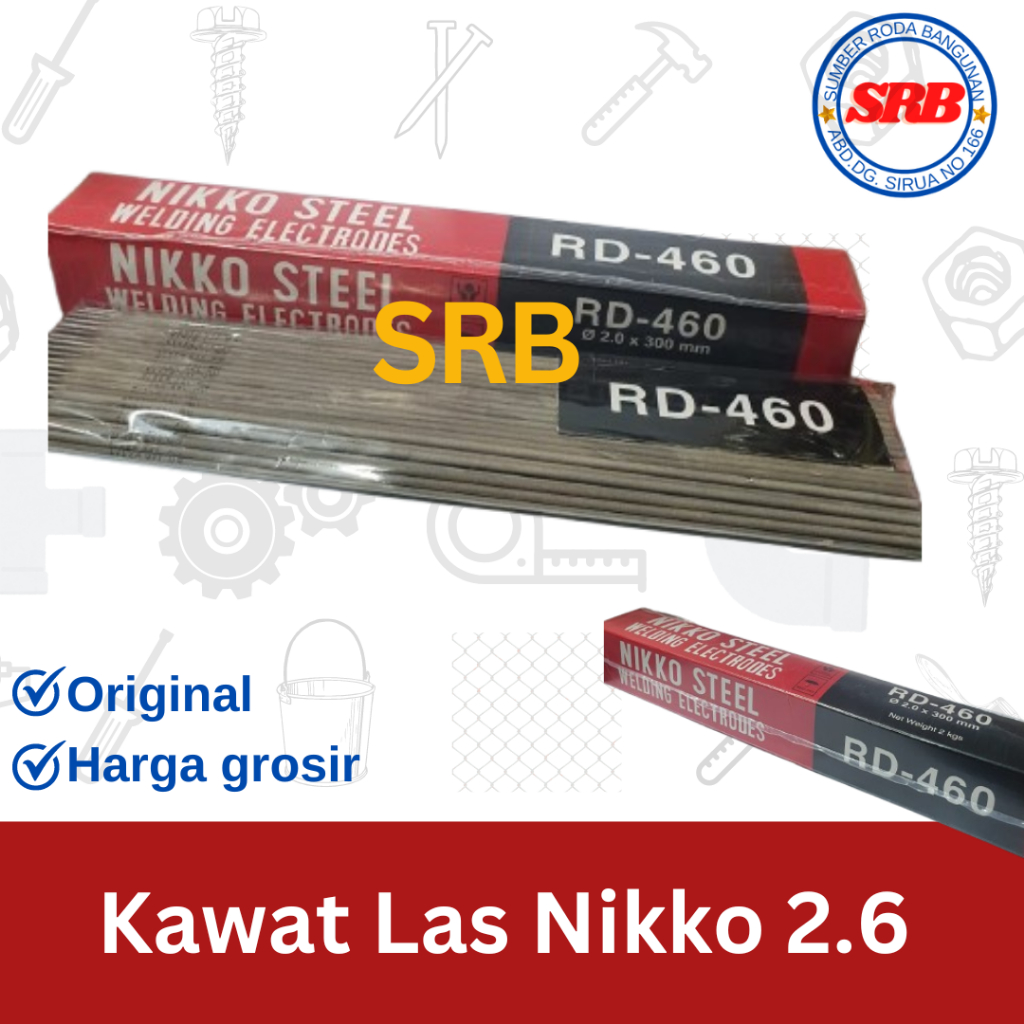 Jual Kawat Las NIKKO STEEL RD-460 2.6mm | Steel Welding Electrode per bks/ per Kg | Shopee Indonesia