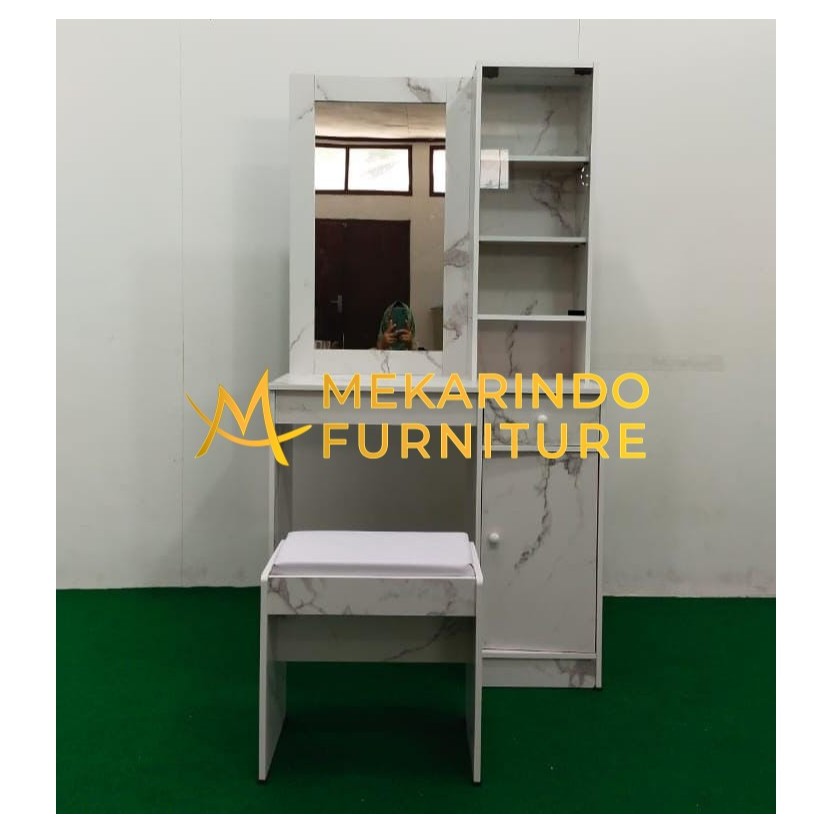 Jual Meja Rias MR 810 Marble Wenge White Jasmine | Shopee Indonesia