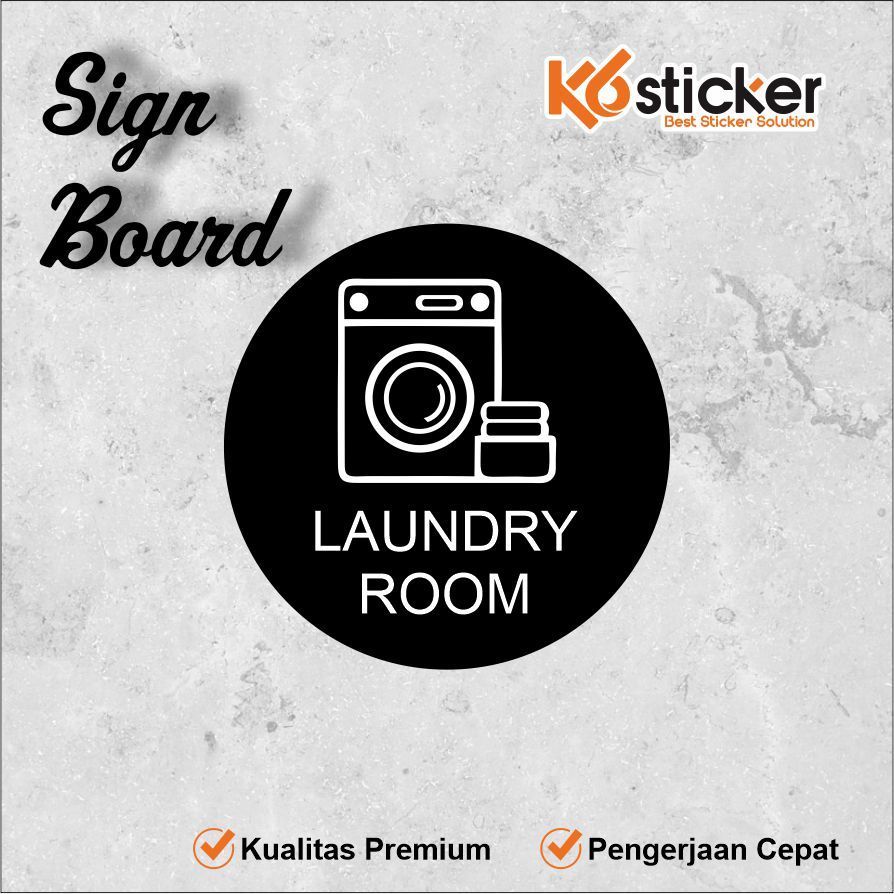 Jual laundry room Sign Board Acrylic / Sign Board Staff Only/ Penanda ...