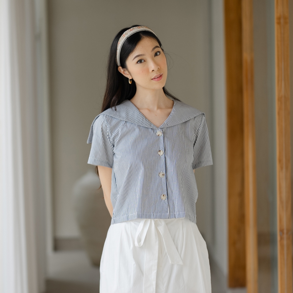 Jual Beatrice Clothing Kika Blouse - Atasan Kerah Sailor | Shopee Indonesia