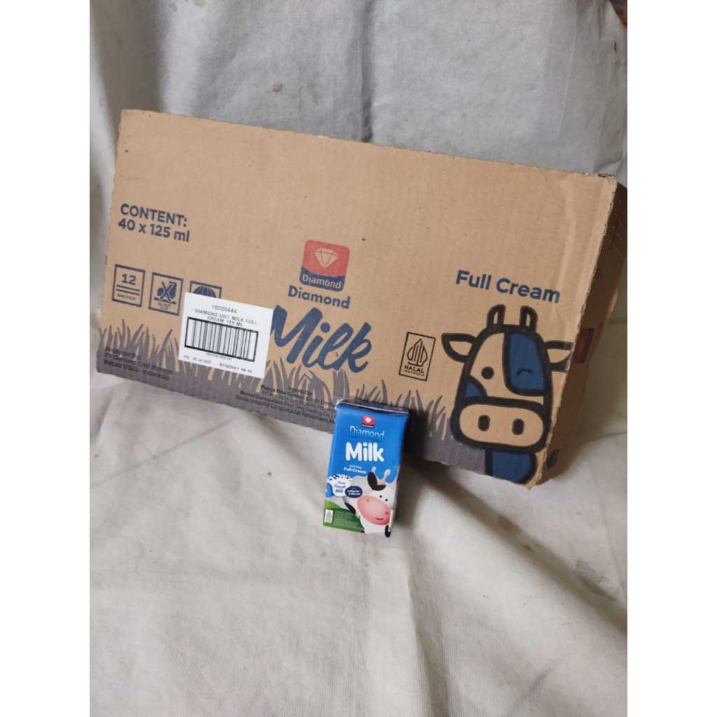 Jual Diamond milk susu UHT full cream 125ml kecil | Shopee Indonesia