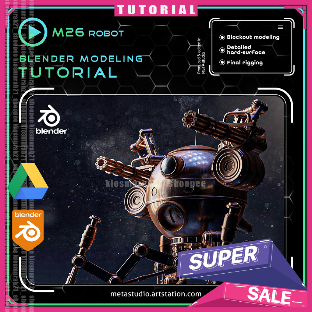 Jual Robot modeling tutorial Blender 3D Tutorial | Shopee Indonesia