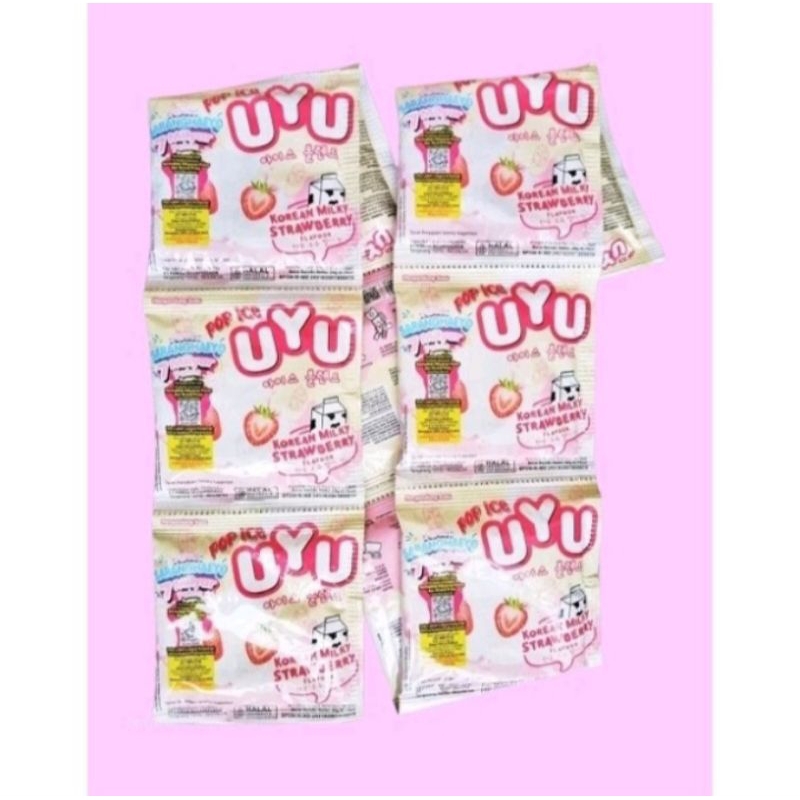 Jual POP ICE UYU STRAWBERRY RENCENG ISI 10 SACHET | Shopee Indonesia