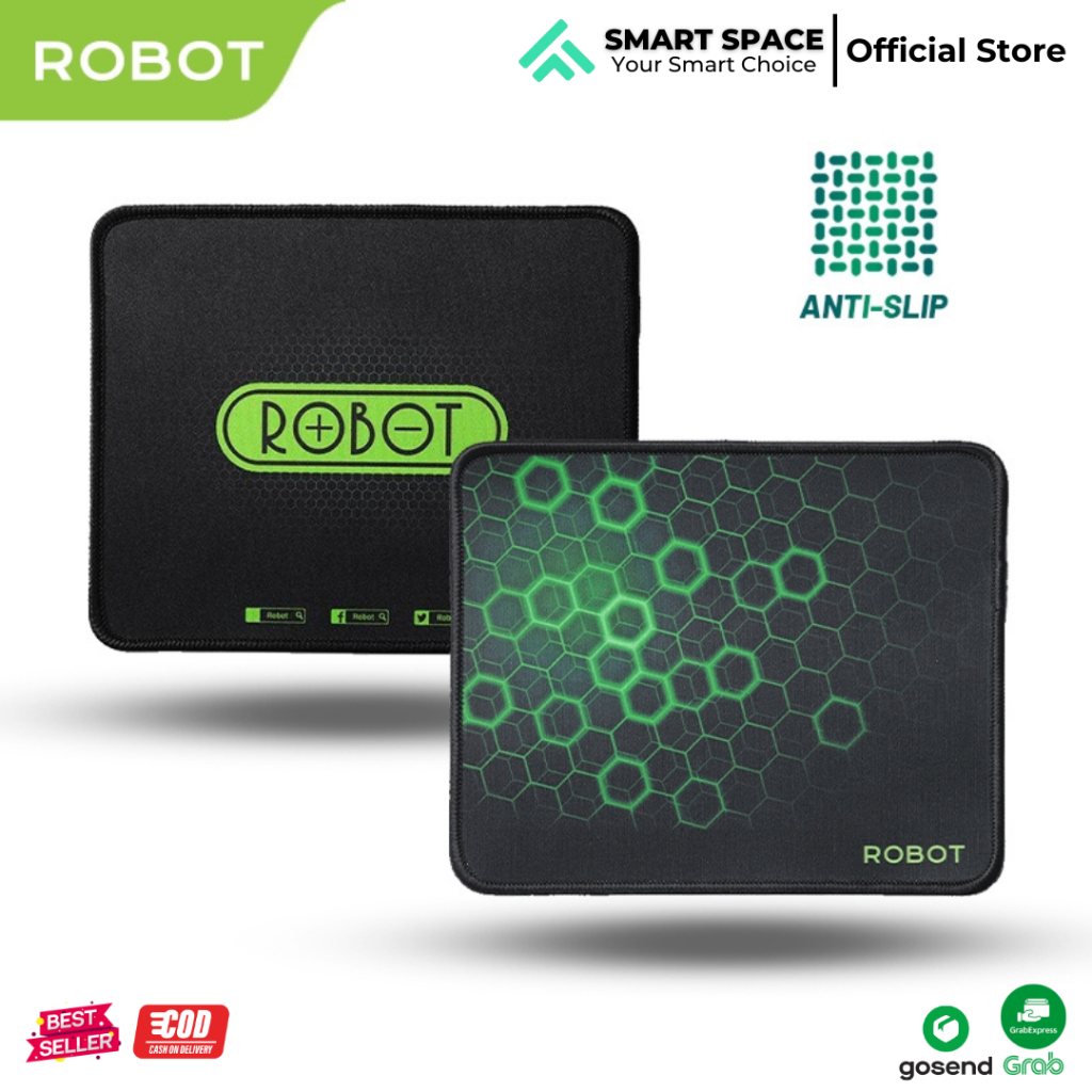 Jual ROBOT Mousepad Anti Slip RP01 Gaming Polos Hitam Murah Rubber ...