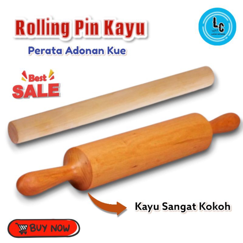 Jual Rolling Pin Kayu Perata Adonan Kue | Shopee Indonesia