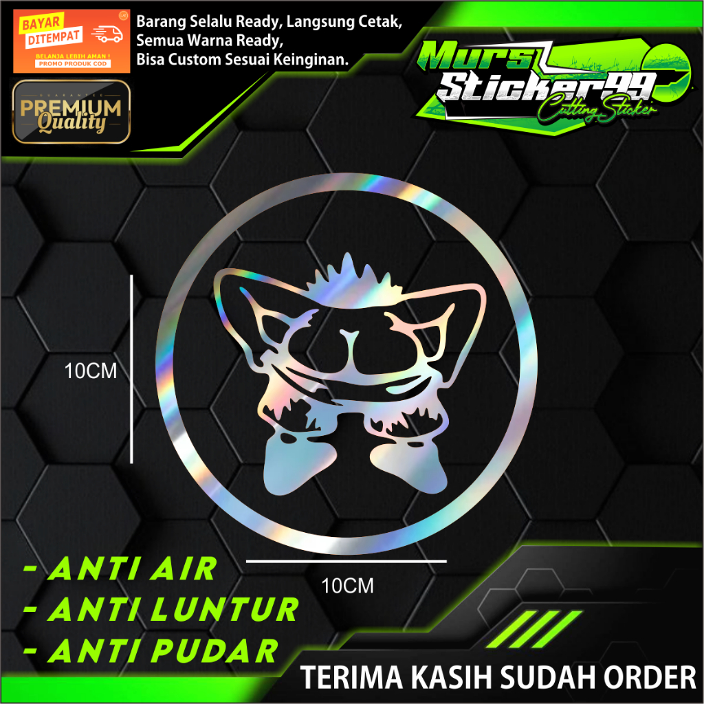 Jual Sticker Cutting MODEL 2 MEME LUCU BULAT Cocok Untuk Motor Dan ...