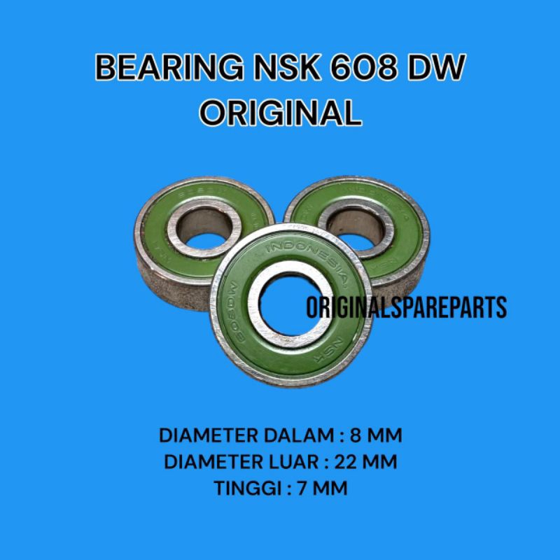 Jual BEARING NSK 608 DW ORIGINAL / LAHER NSK 608 DW ORIGINAL | Shopee ...