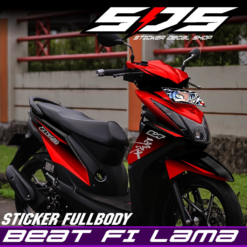 Jual (COD) Decal Sticker Honda Beat Fi Lama 2012-2016 Dekal Beat Desain ...