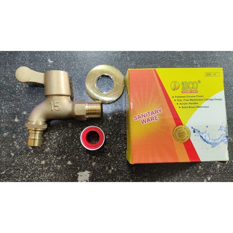 Jual KRAN KUNINGAN ISCO UKURAN 1/2 INCH | Shopee Indonesia