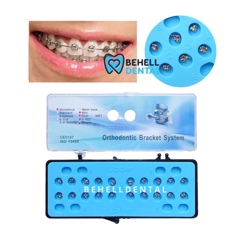 Jual BRACKET BEHEL GIGI METAL ORTHO YUANFANG Mini Roth 3 HOOK - Braces ...