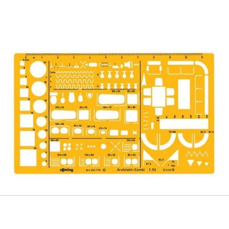 Jual Penggaris Rotring Mal Arsitek / Rotring Architect Scale Original ...