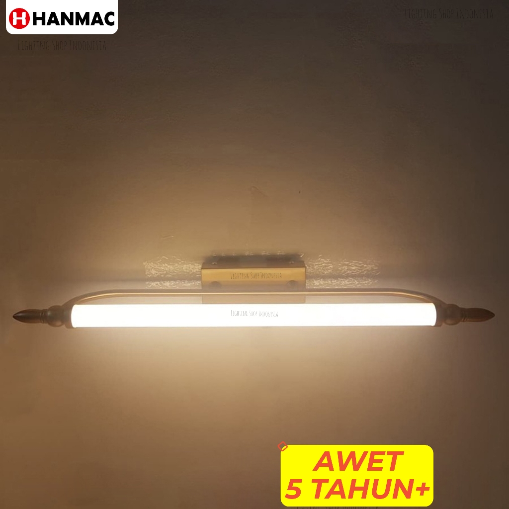 Jual Lampu lukisan lampu wastafel dinding body gold LED 8watt 55cm ...