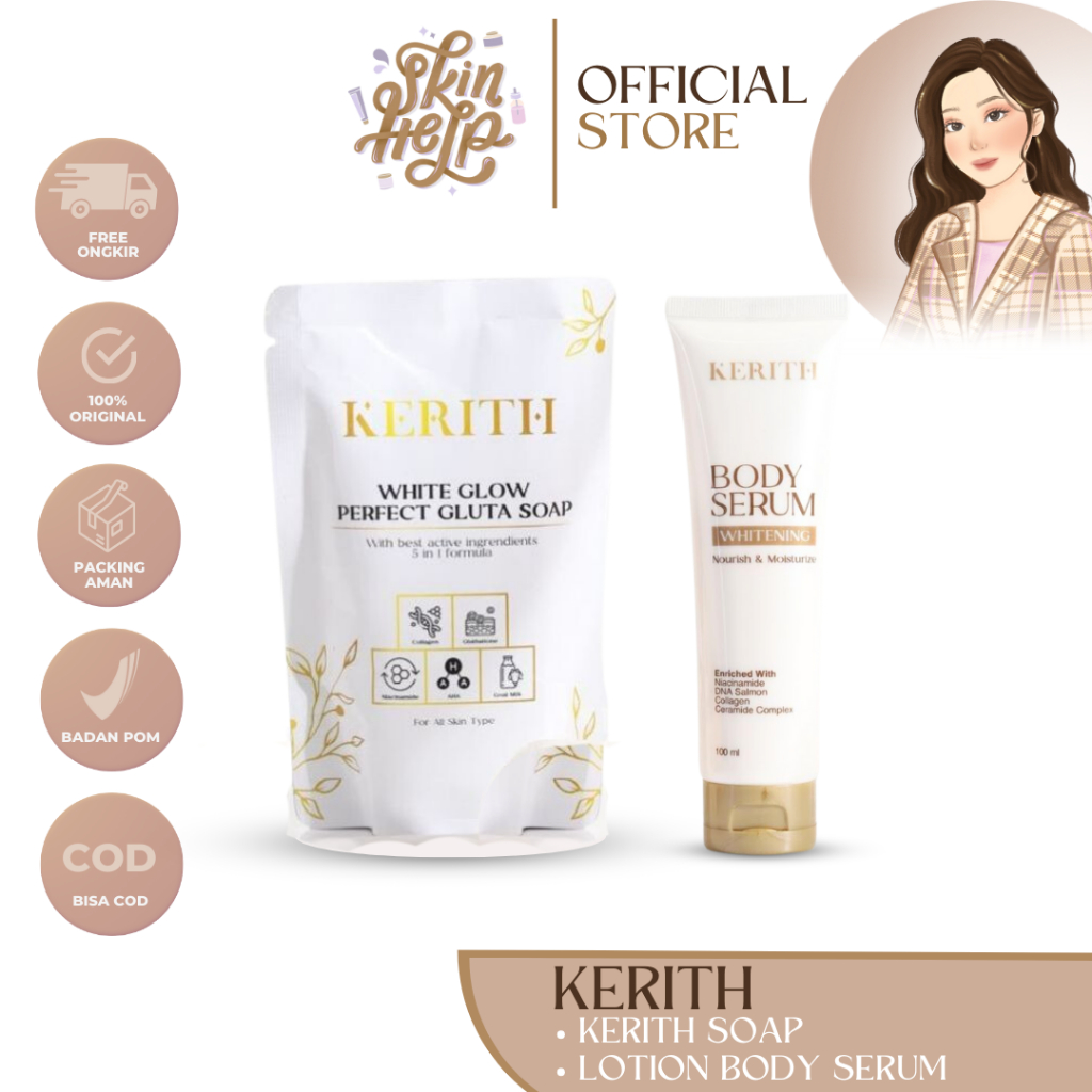 Jual READY! KERITH WHITE GLOW PERFECT GLUTA SOAP LOTION BODY SERUM ...