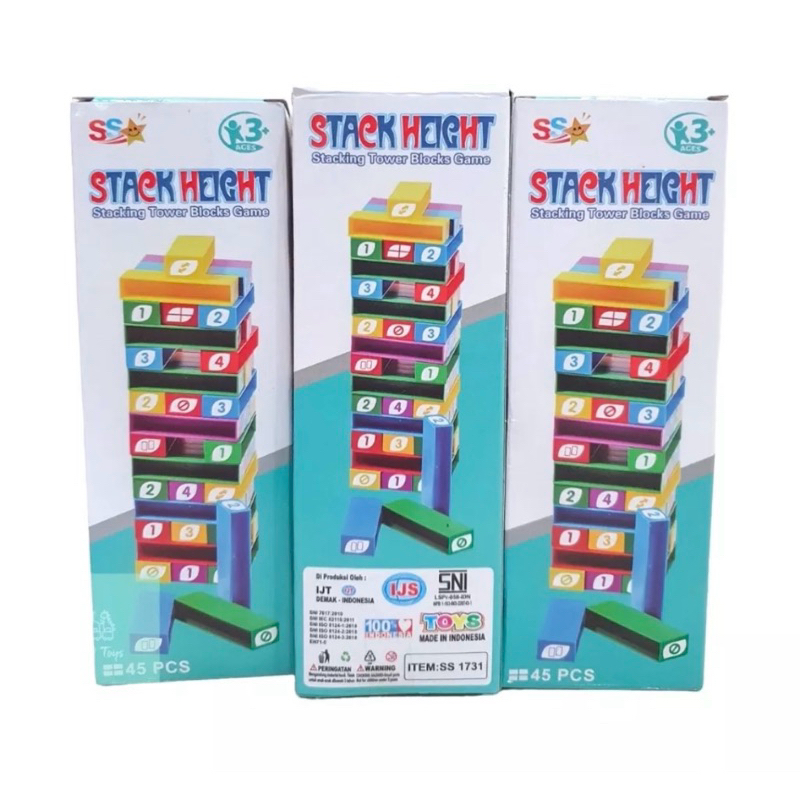 Jual Mainan STACK HEIGHT tower staco Mini mainan keluarga games mainan ...