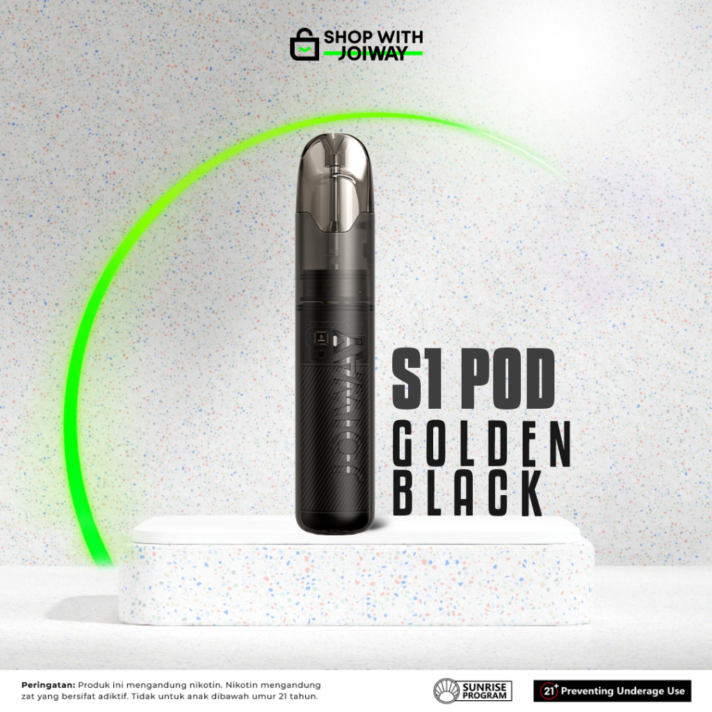 Jual JOIWAY Pod S1 - Golden Black Free Cartridge Lanyard Garansi Seumur ...