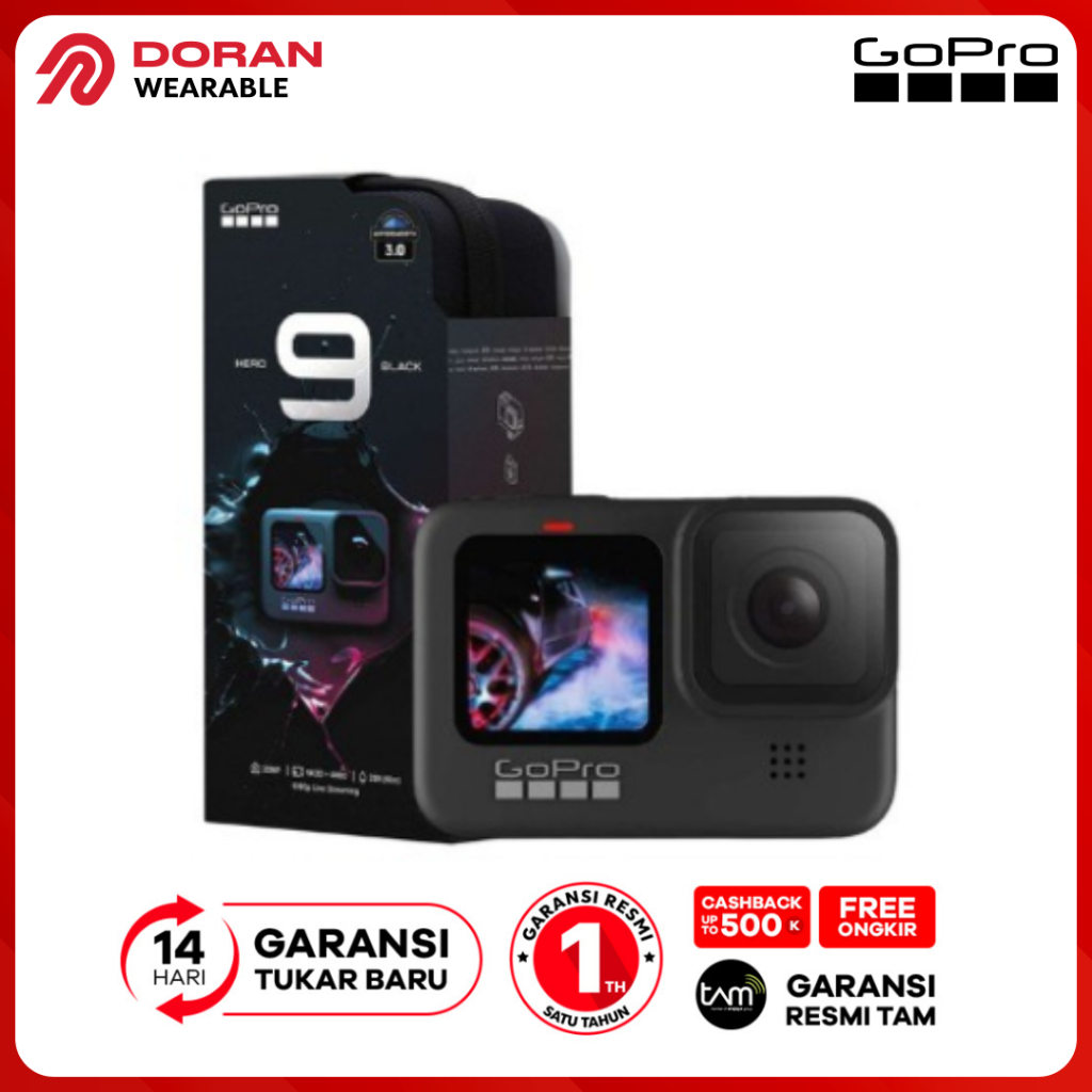 Jual GoPro Hero 9 Black Action Camera / Go PRO Kamera - Original Garansi TAM 1 Tahun | Shopee ...