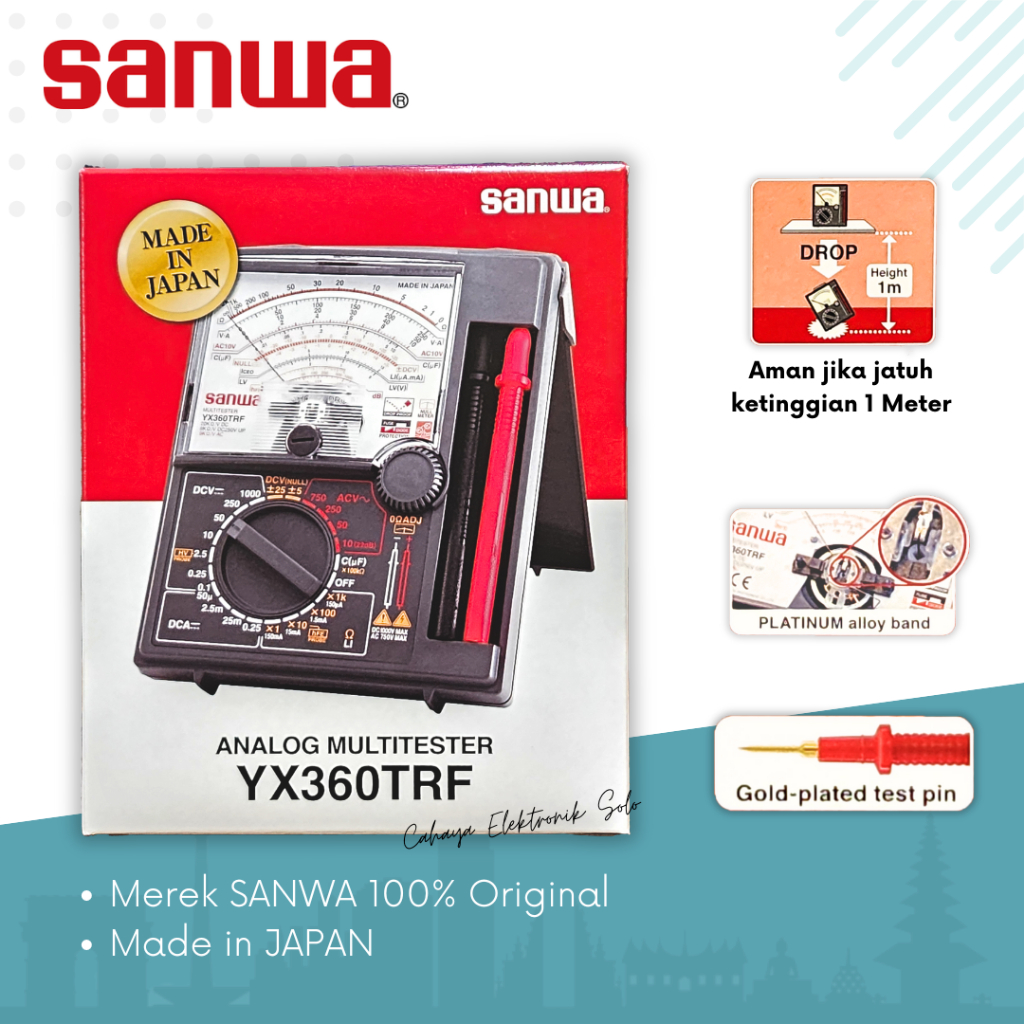 Jual Multitester Sanwa Original Japan YX360TRF Analog Avometer YX 360 ...
