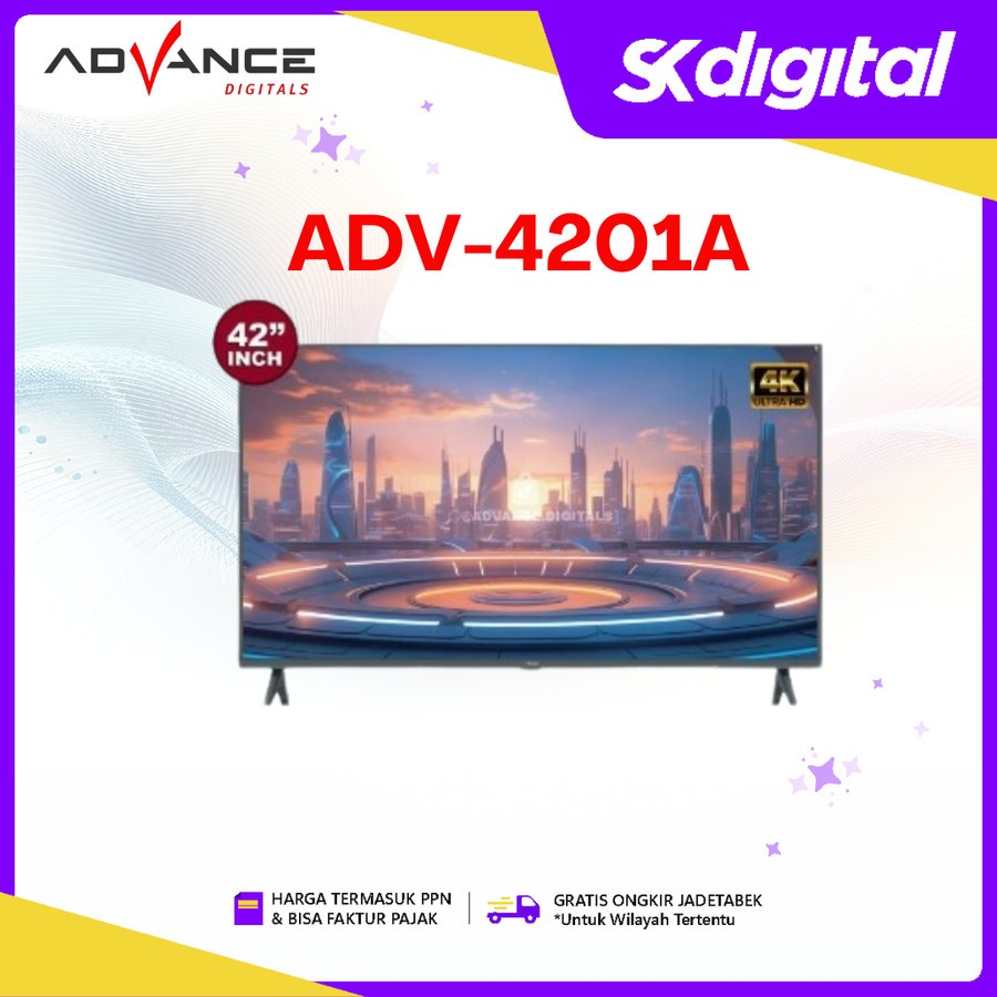 Jual TV Advance 4201A Android Tv Led 42 Inch Adv Smart Tv Digital ...