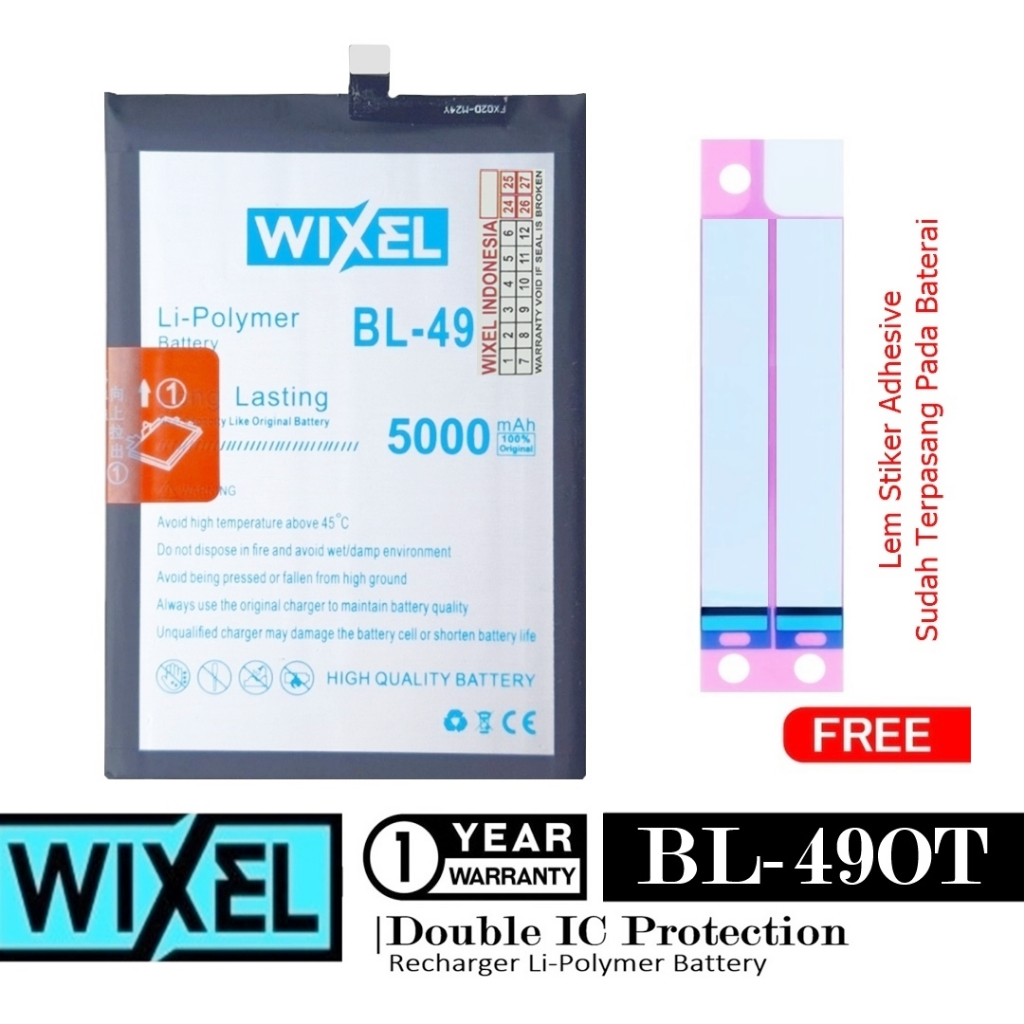Jual Baterai Wixel Tecno Spark 20 Pro Plus Camon 20 Pro Premier 5G KJ6 BL49OT BL-49OT Double 2IC ...
