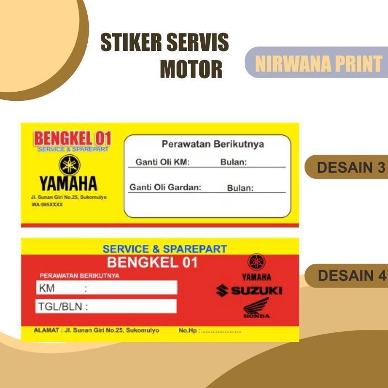 Jual Stiker Ganti Oli | Stiker Bengkel | Stiker Servis Motor | Shopee Indonesia