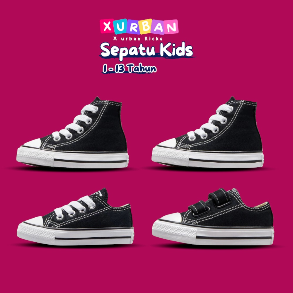 Jual Sepatu Converse All Star Anak - Hitam | Sepatu Sekolah TK, SD, SMP ...