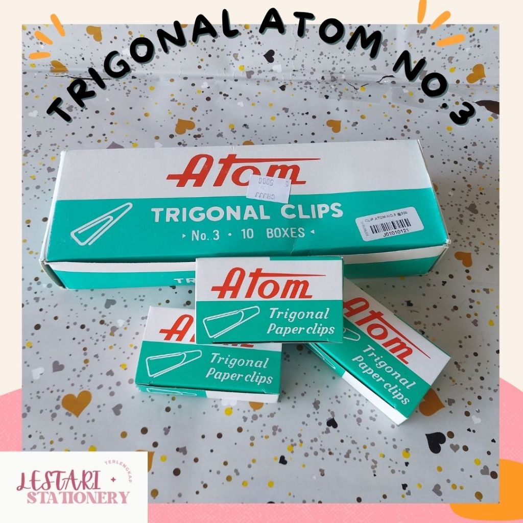 Jual Trigonal Atom no 3 | Penjepit Kertas | Paper clip | Lestari ...