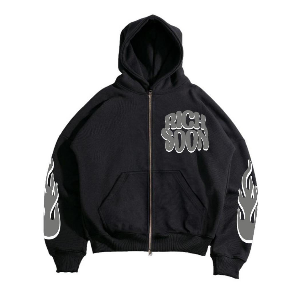 Jual MIDDLEITS | HOODIE ZIPPER BOXY | RICH SOON | Shopee Indonesia