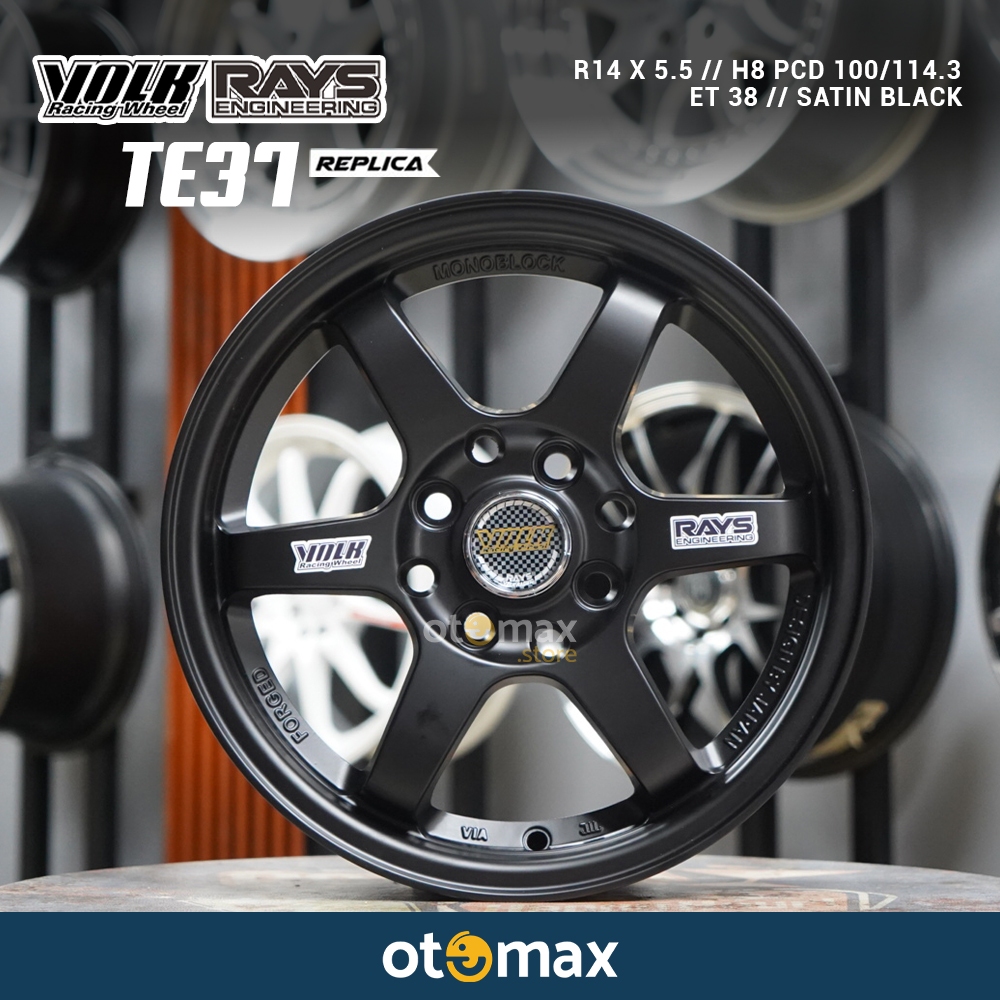 Jual Velg Mobil Volk Rays TE37 619 Ring 14 Satin Black | Shopee Indonesia