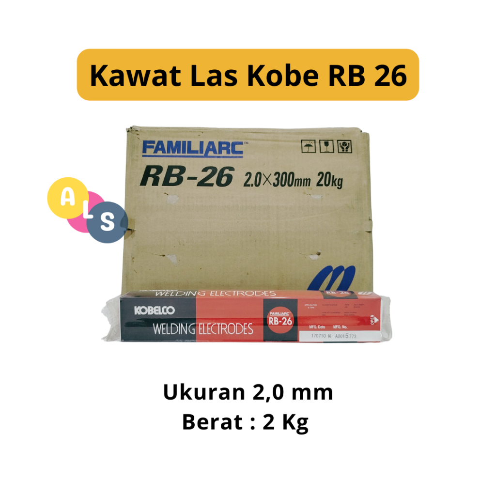 Jual Kawat Las Kobe RB 26/2Kg/Kawat Las Listrik/Welding Electrodes/Kawat Las Murah | Shopee ...
