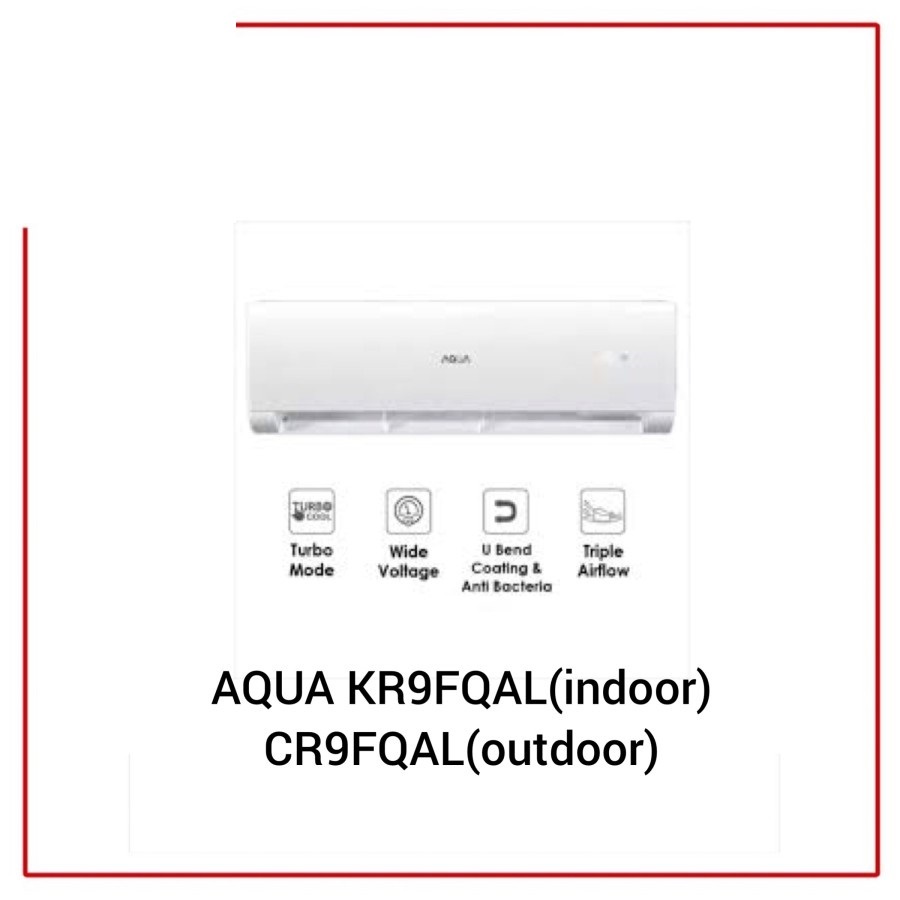Jual AC Aqua 1 PK AQA-KCR9FQAL Unit OutDoor Dan Indoor | Shopee Indonesia
