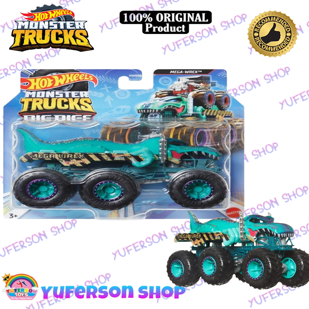 Jual Hotwheels Hot Wheels Monster Truck Big Rigs Mega Wrex HWN86 | Shopee Indonesia