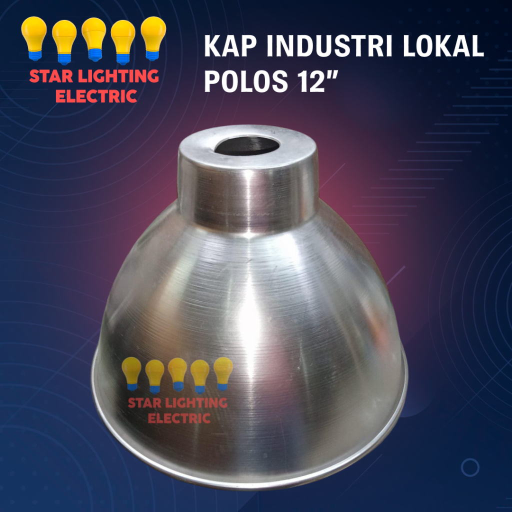 Jual KAP INDUSTRI POLOS / KAP GANTUNG 12" + FITTING E27 LOKAL | Shopee Indonesia