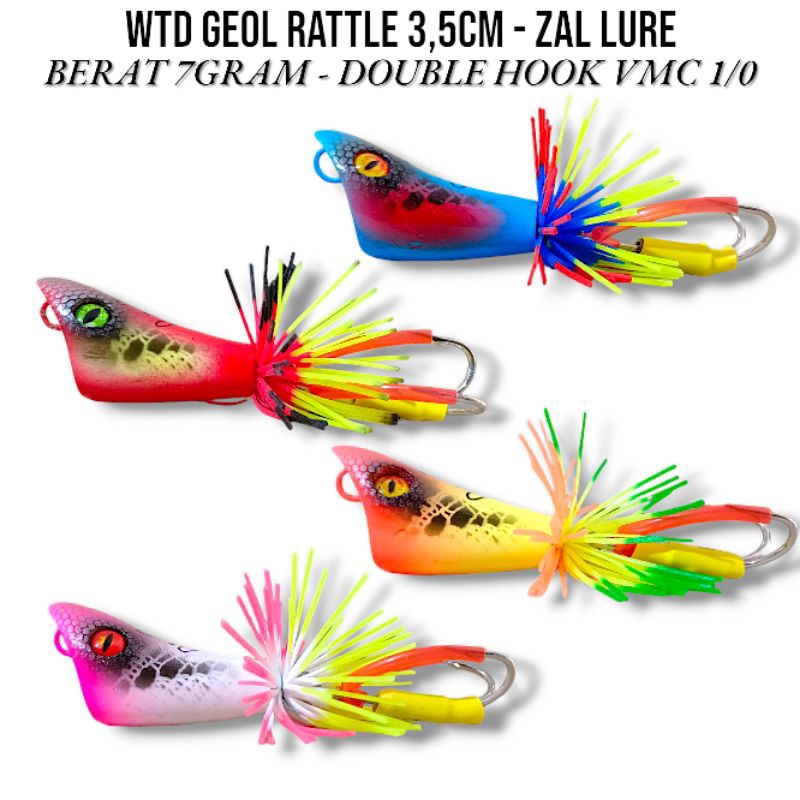 Jual WTD GEOL RATTLE ZAL LURE UKURAN 3,5CM DAN 4,5CM. DOUBLE HOOK VMC ...