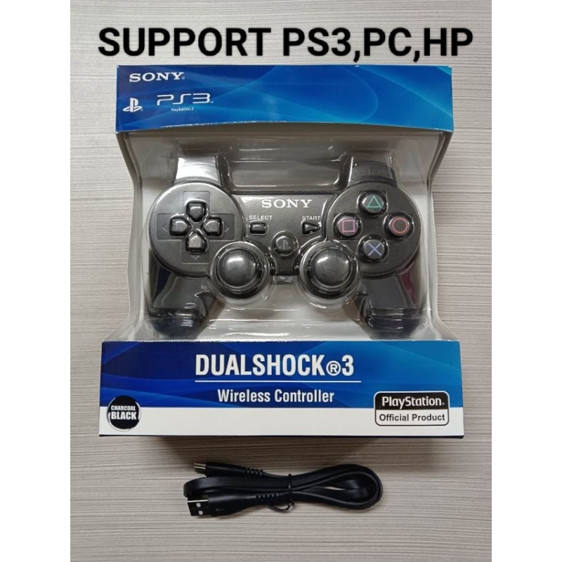 Jual STIK PS3 HITAM ORI PABRIK STICK PS3 OP WIRELESS MURAH | Shopee ...