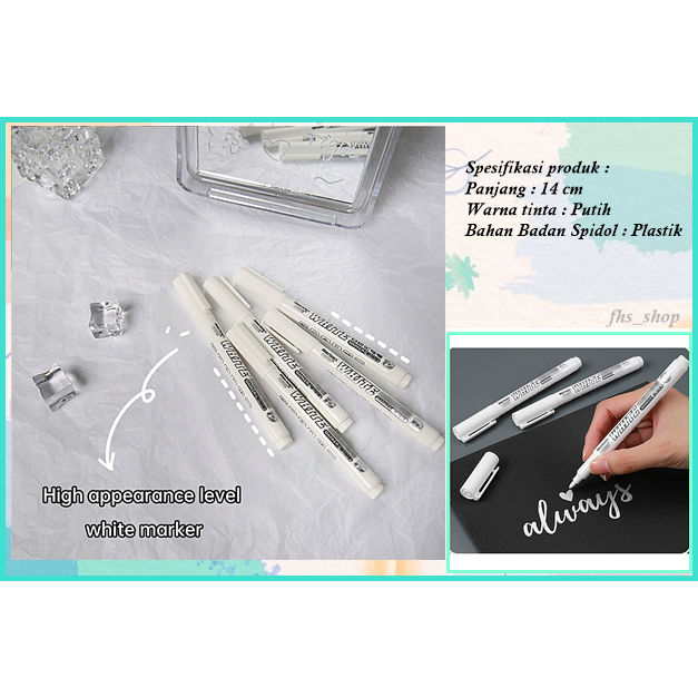 Jual Spidol Permanen Putih Spidol Warna Putih Spidol Anti Air Spidol ...